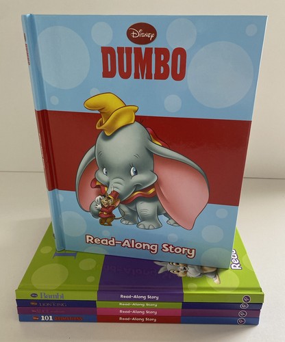 Disney Read-Along Story Hardcover Books x5 - Dumbo, Bambi, Lion King ...