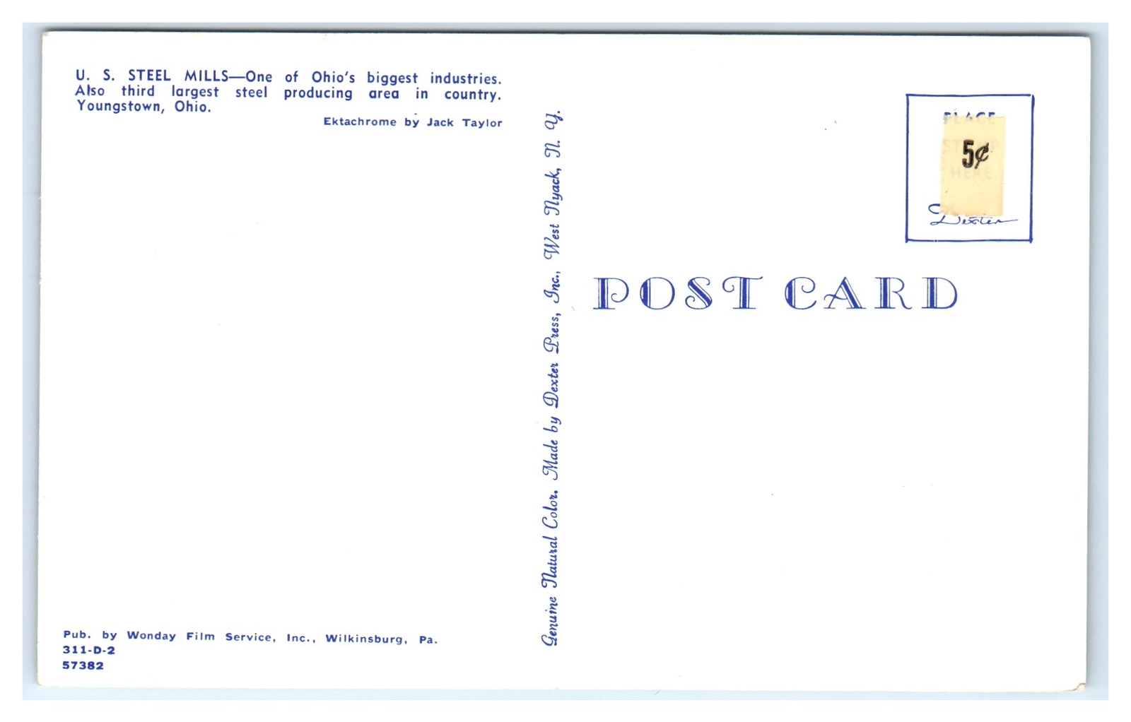 Youngstown, OH Postcard- U S STEEL MILLS | eBay