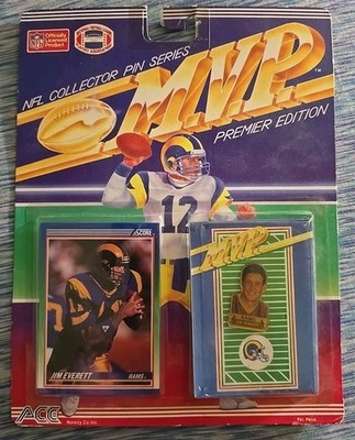 1990 NFL Collector Pin Series Jim Everett Los Angeles Rams MVP Premier ...