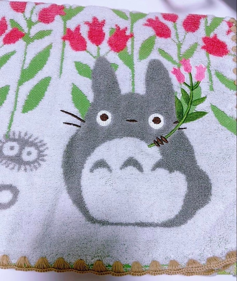 My Neighbor Totoro Cotton Bath Towel 60x120cm Studio Ghibli Wildflowers ...