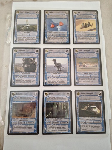 Star Wars Decipher Game Card Lot Of 9 Vehicles | eBay