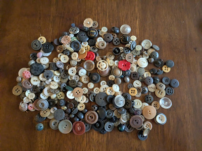Vintage Buttons Lot of 100 Various Shapes and Colors See Pics for ...
