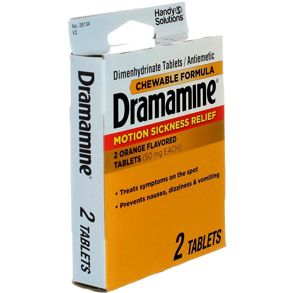 Dramamine Motion Sickness Relief Chewable Tablets, Orange, 2 Ct | eBay