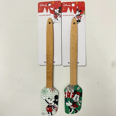 Disney Spatulas Mickey & Minnie Mouse Set of 2 Christmas Holiday New | eBay