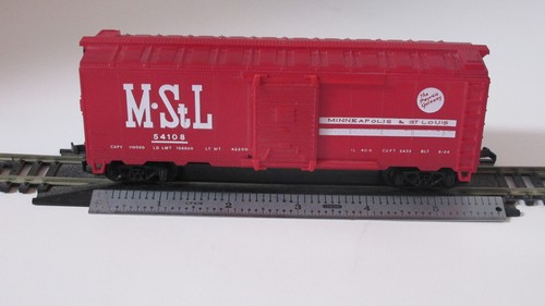 HO gauge,1:87 scale,box car,MStL 54108,made in Hong Kong,red plastic ...