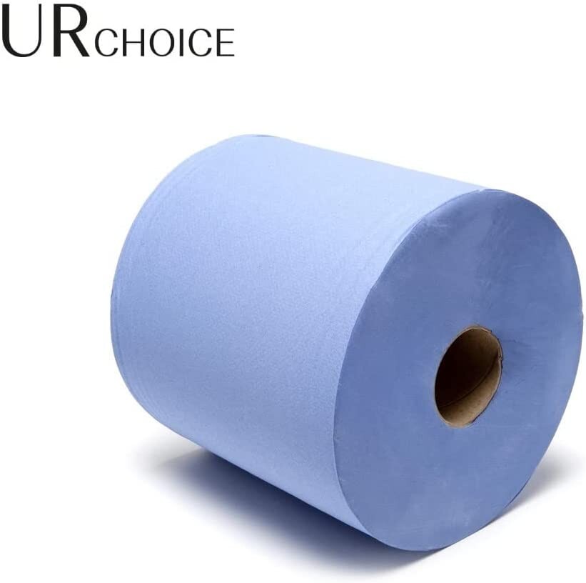 Blue Rolls x12 Jumbo 2 Ply Centre Feed Embossed Wipes - Workshop ...