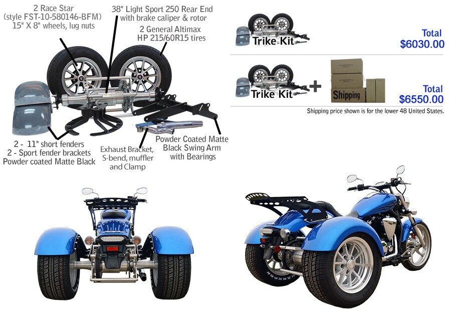 Honda Motorcycle Trike Axle Kits