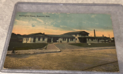 Burlington Depot Beatrice Nebraska Train Railroad Building Postcard! | eBay