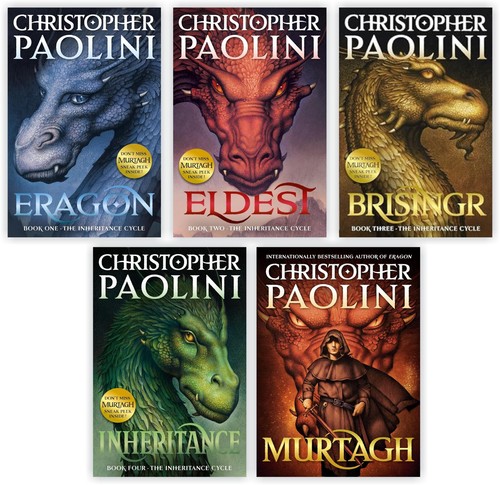 The Inheritance Cycle 5 Books Set Eragon Eldest Brisingr Inheritance ...
