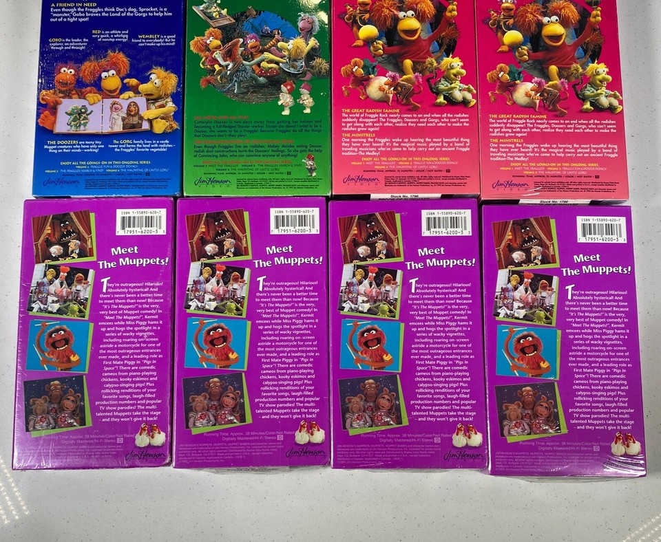 NEW SEALED Lot of 11 Muppets VHS -It's the Muppet Babies Meet Fraggle ...