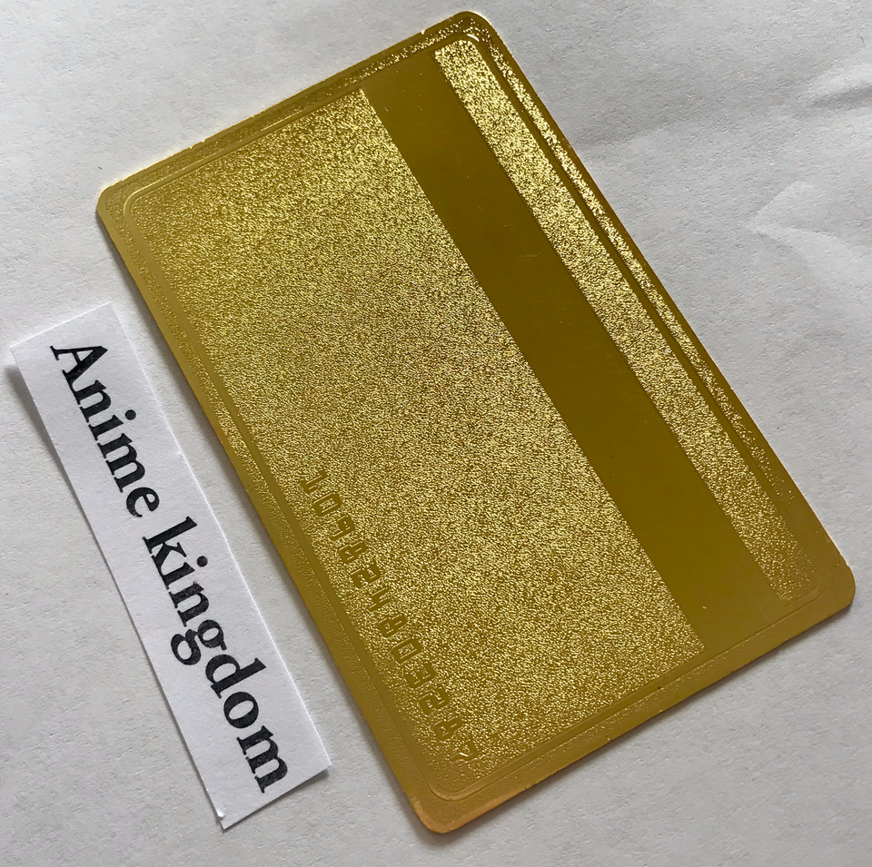 USA Seller Anime Cosplay License Card 1 Star Golden Metal Card | eBay
