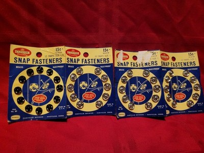 Vintage Clinton Snap Fastener Card Sew On Snaps Sewing Notions Brass ...