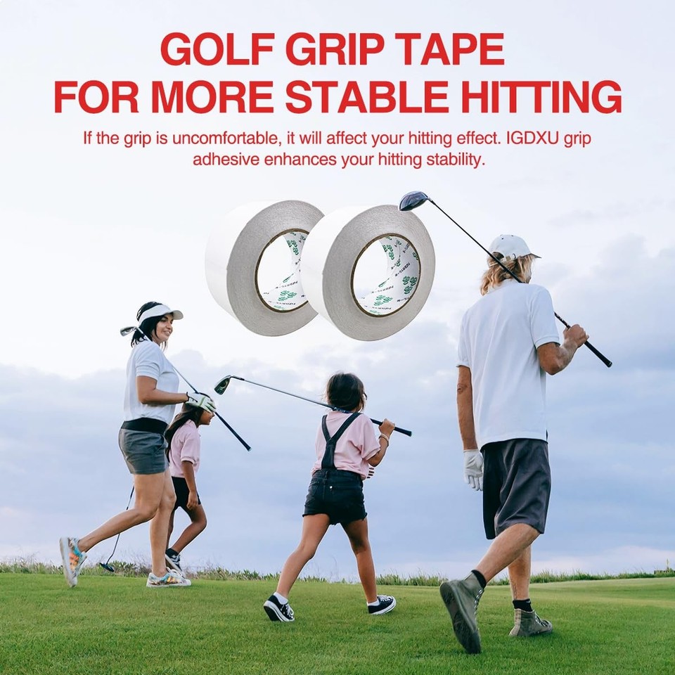 Professional Double-Sided Golf Grip Adhesive Tape Roll | 2-Inch x 55 ...