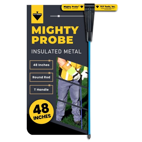 T&T Tools 48-Inch Mighty Probe Insulated Metal Soil Probe – 3/8" Metal ...