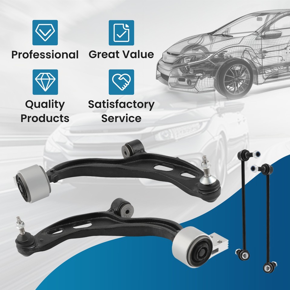4x Control Arm & Sway bay link Kit For Ford Taurus 13-18 Lincoln MKS ...