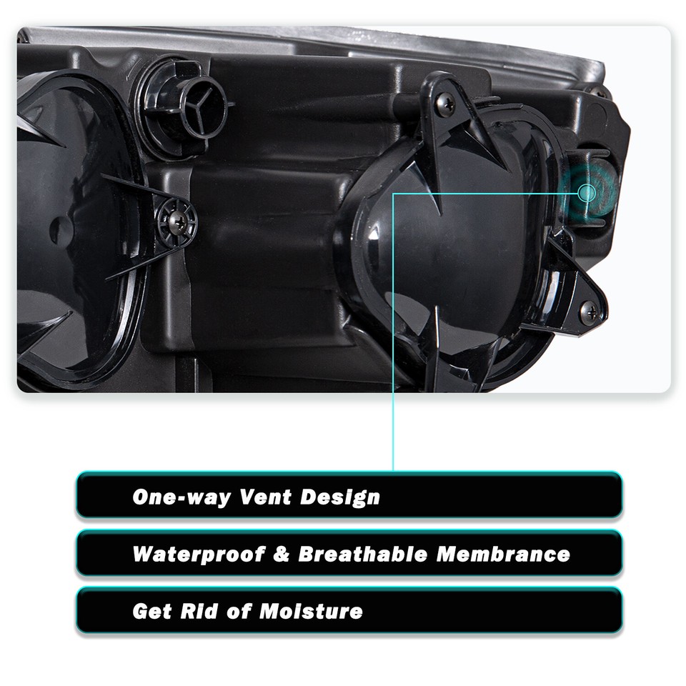 Black Halogen Headlights For 2008-2014 Cadillac CTS Lamps LH+RH Pair w ...