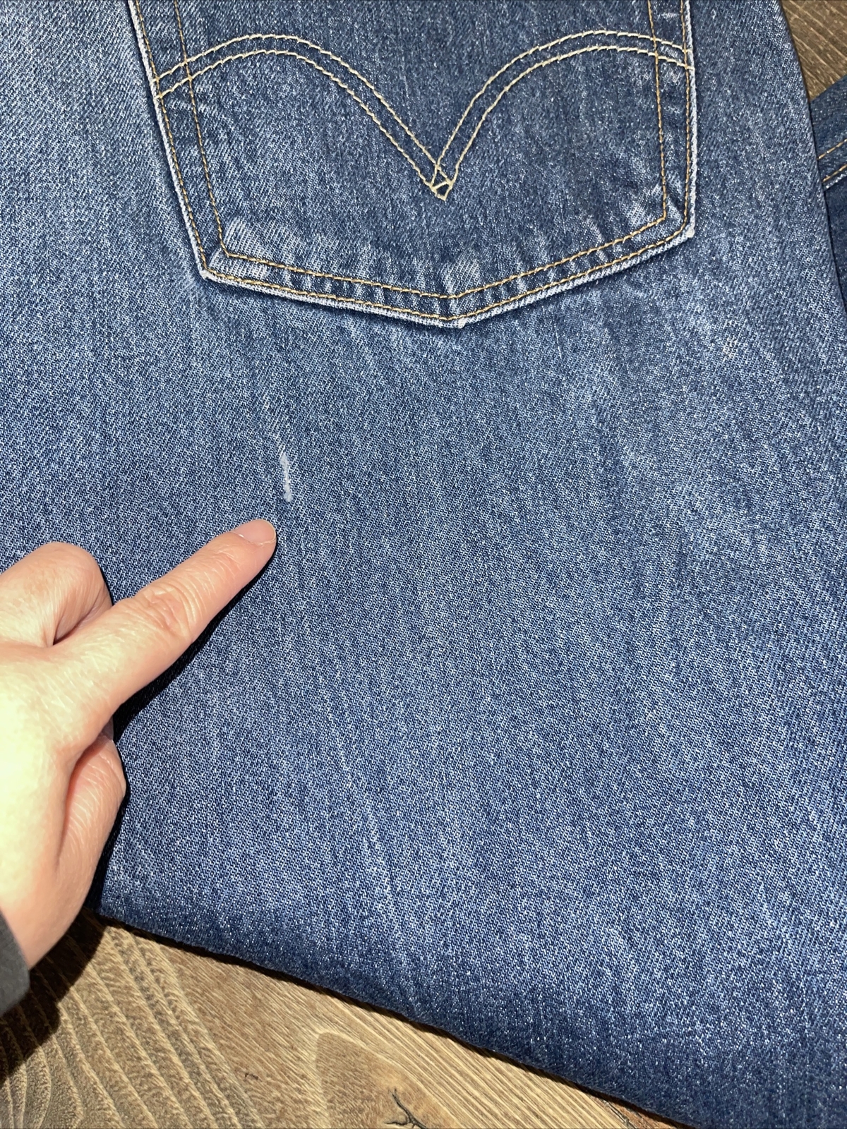 Levi 501xx Men Button Fly Blue Jeans Actual Size 39 … - Gem