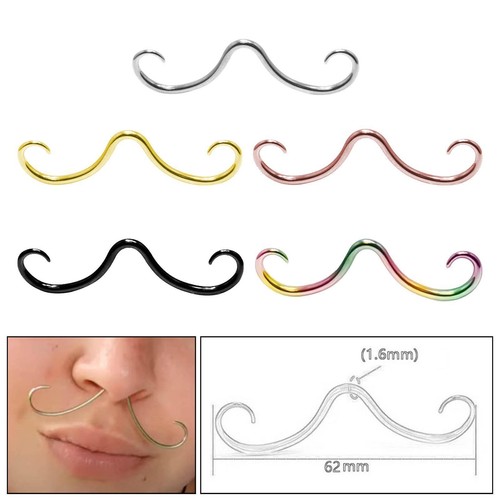 Mustache Septum Ring, Mustache Nose Ring, Body Jewelry, Nose Jewelry ...