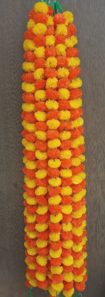 Marigold Garland Phool Mala-Home Temple Decor,Diwali Pooja Sringar ...