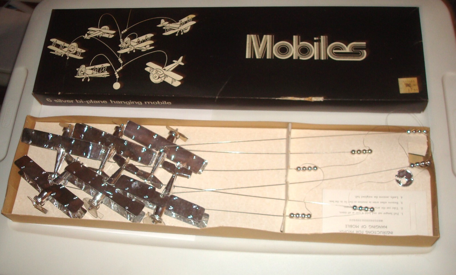 Vintage Otagiri Airplane Mobile Bi-Plane 16/99 Japan 60s Hanging ...