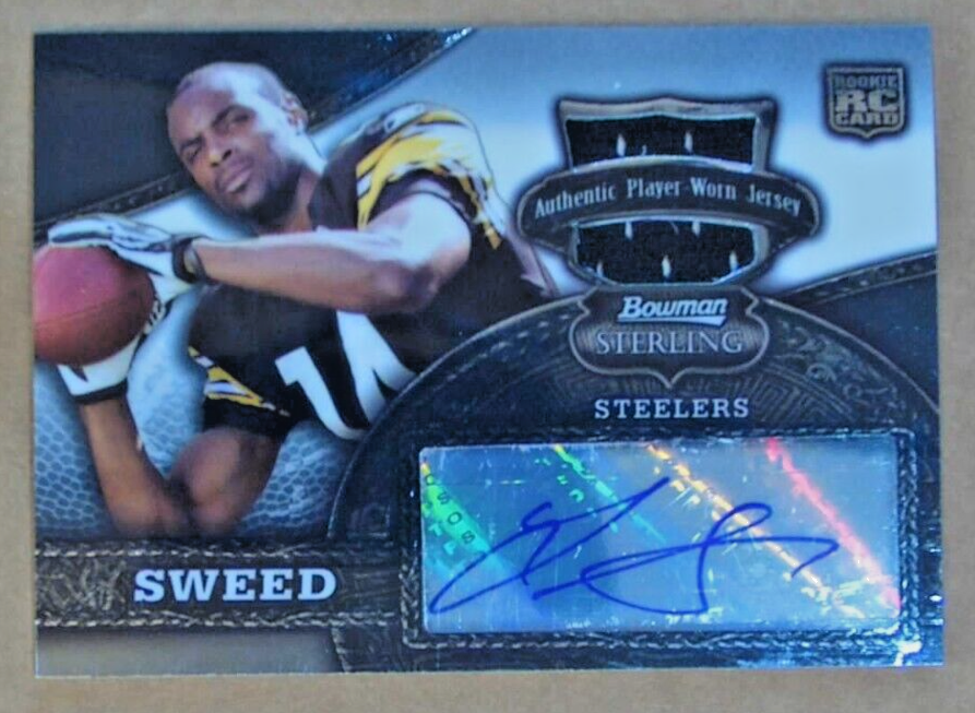 FB Limas Sweed 2008 Bowman Sterling JST AU RC Pittsburgh Steelers #170B ...