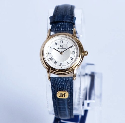 Jean Marcel Swiss Made Women's Blue Leather Date Watch | eBay