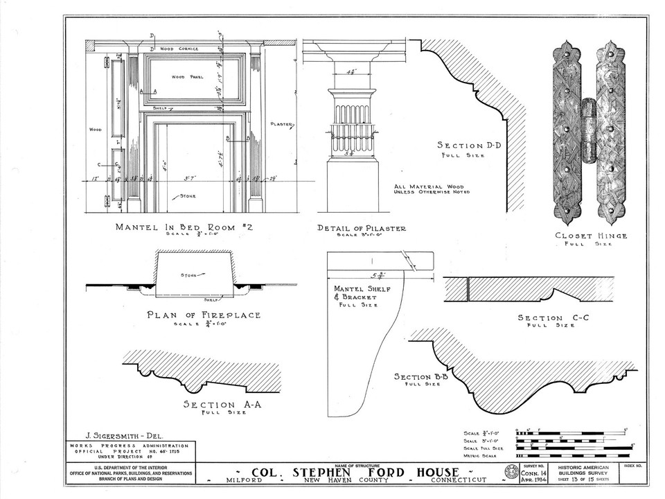 Early Colonial timber framed house, 4 bedrooms, printed architectural ...