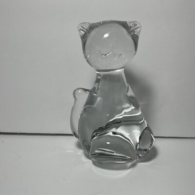 Balos Glass Cat Figurine, Clear | eBay