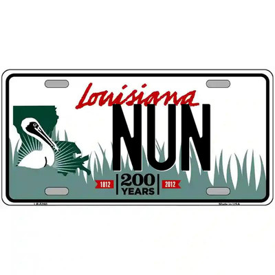 Nun Louisiana Metal Sign | eBay