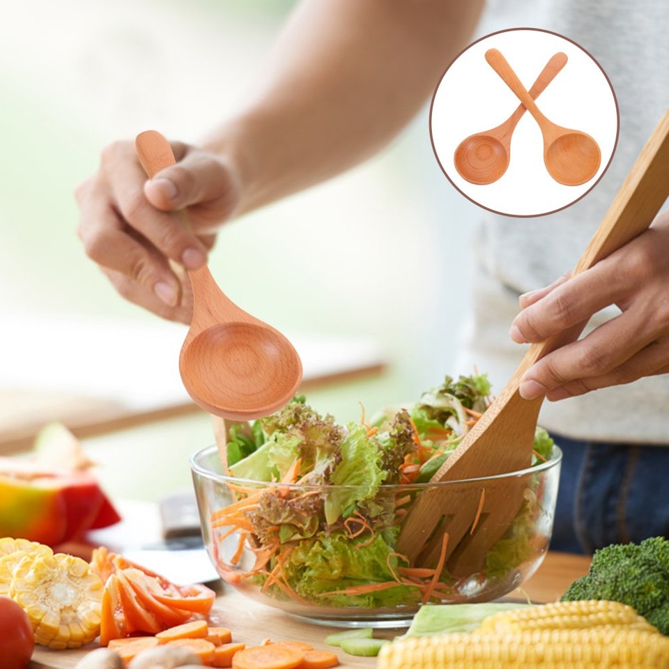 2 Pcs Non-stick Kitchen Spoon Household Dinner Cooking Food | eBay ...