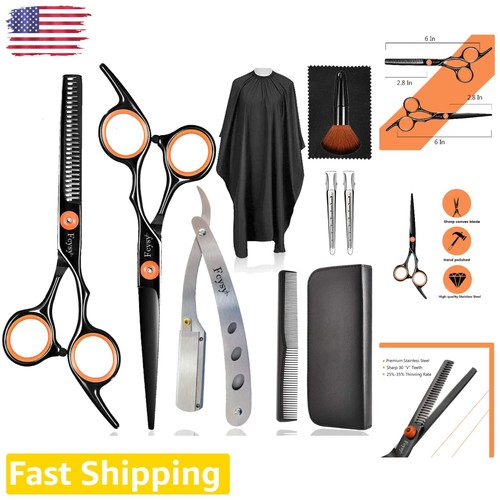 Hair Scissors Texturizing Shears Kit - Professional Hair Shears Set - 6 ...