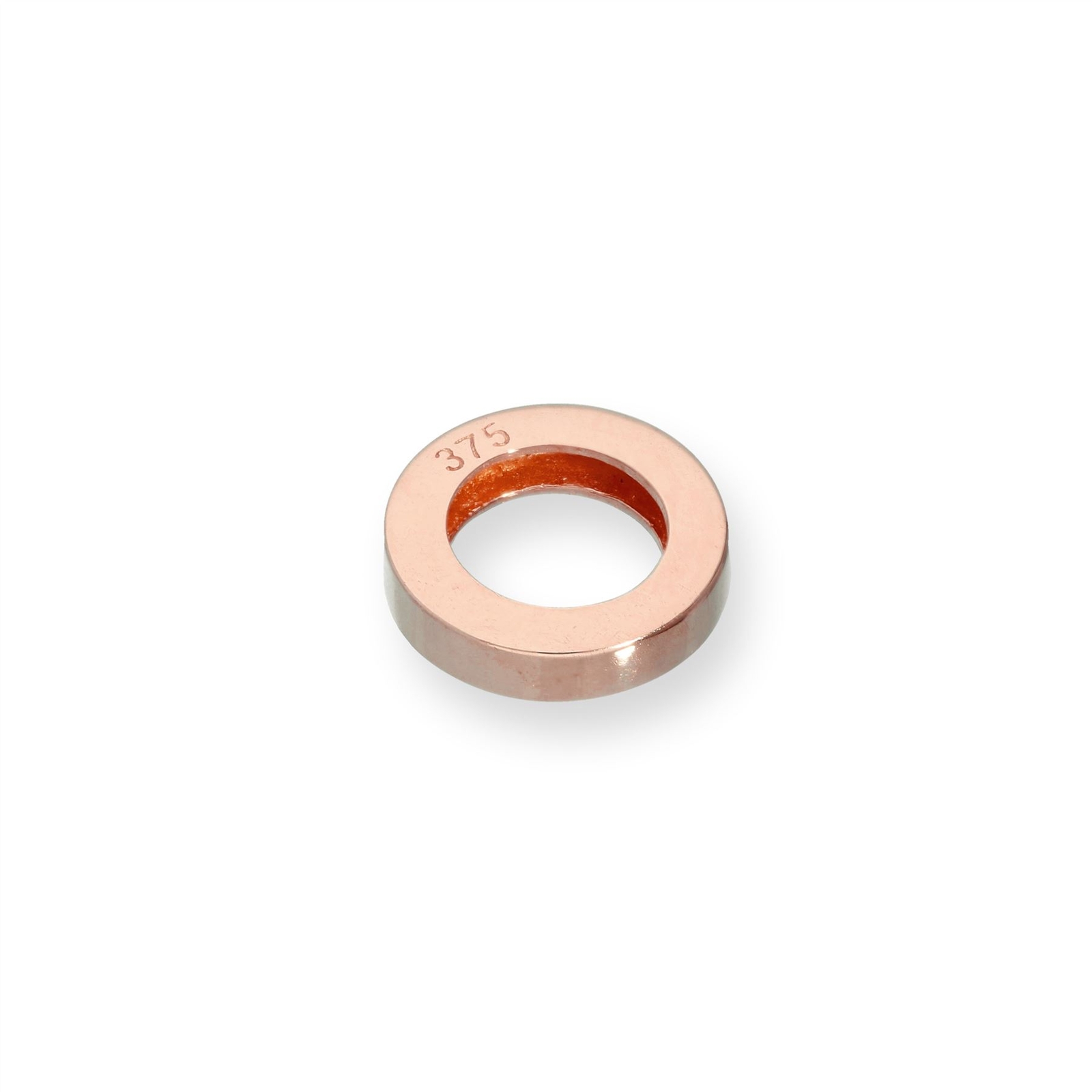 9ct Rose Gold Karma Circle Charm Circular Ring Round Hoop Loop | eBay