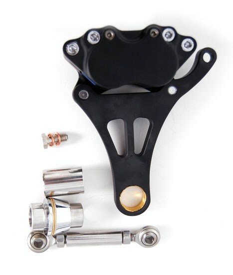 Springer Front End Brake Caliper Kit Left Side Black DNA Harley Midwest ...