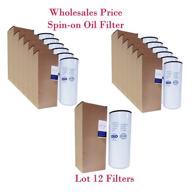 12 X Oil Filter LF14000NN Comparison W/LF9000 LF9001 LF9080 LF14001NN ...