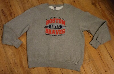 Boston Braves Warren Spahn Russell Athletic Sweatshirt Men's Size-Large ...