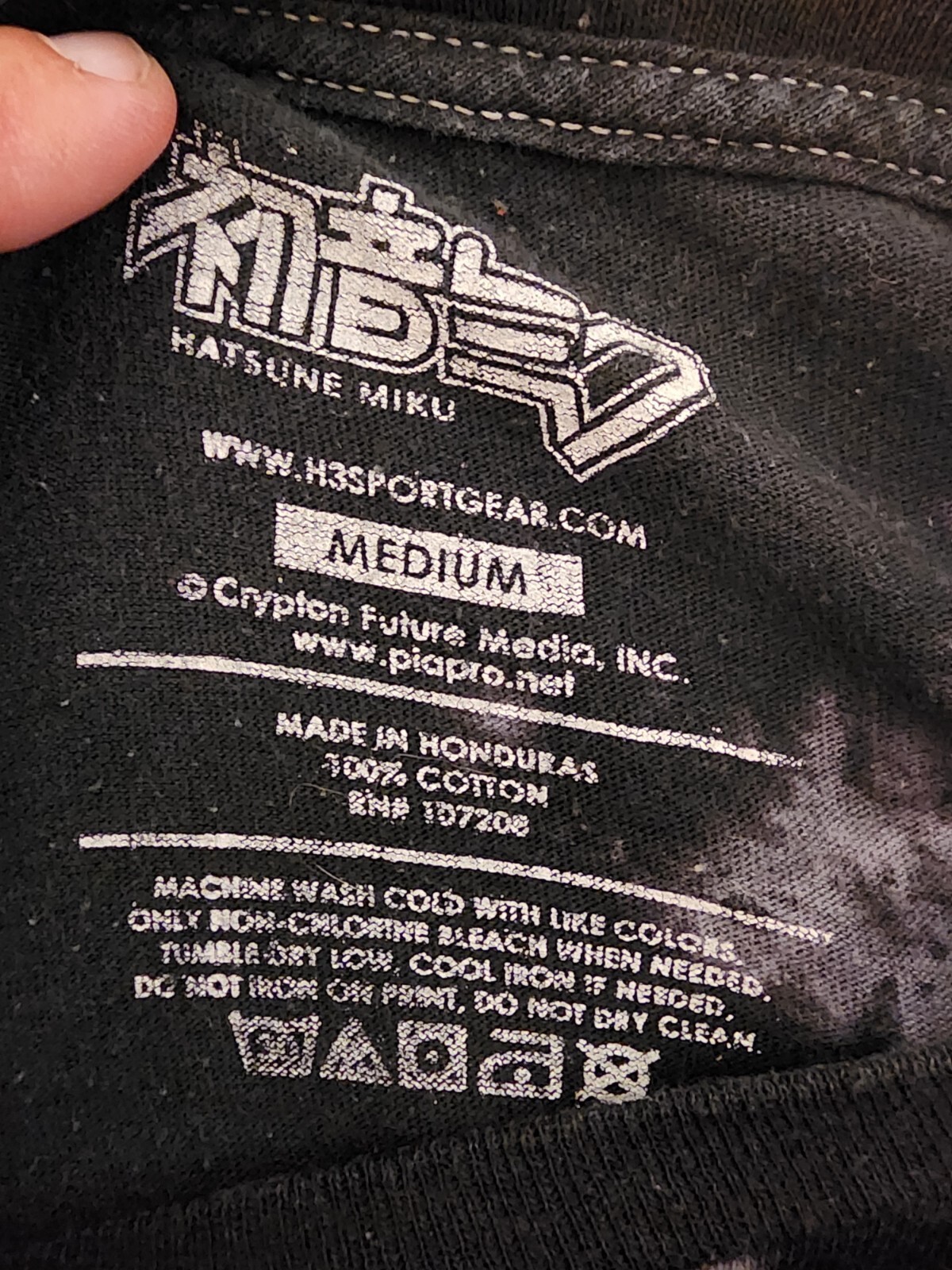 Hatsune Miku Anime T-Shirt Seated Hexagon Design Sz M… - Gem