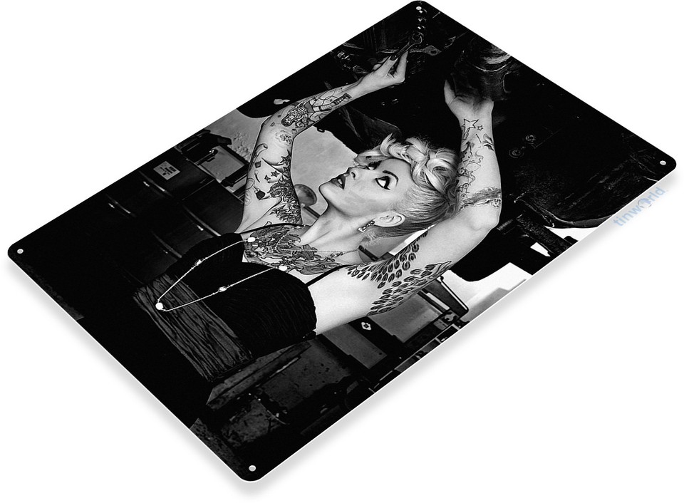 TIN SIGN Drip Pan Mechanic Auto Shop Hot Pin-up Garage Shop Bar Pub ...