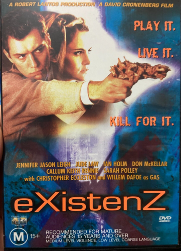 Existenz region 4 DVD (1999 David Cronenberg / Jude Law sci-fi horror movie) 9317731006104 | eBay
