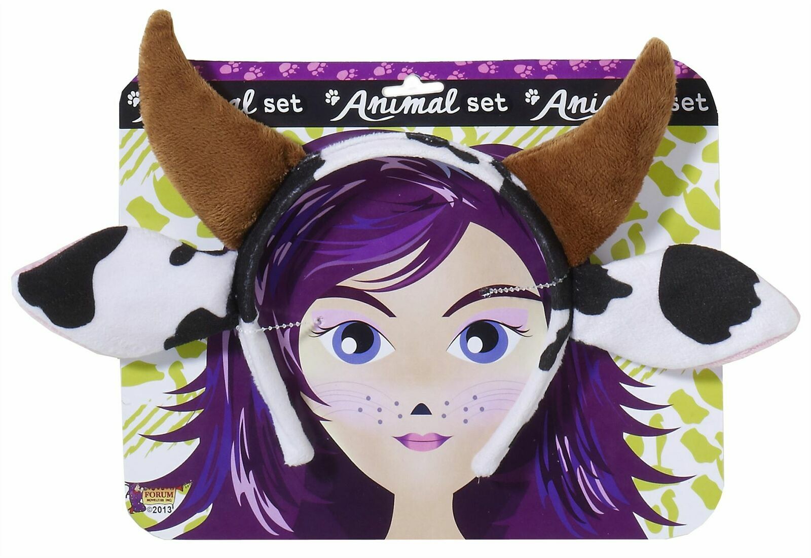 Cow Head band Ears horns Animal Costume accessory | eBay