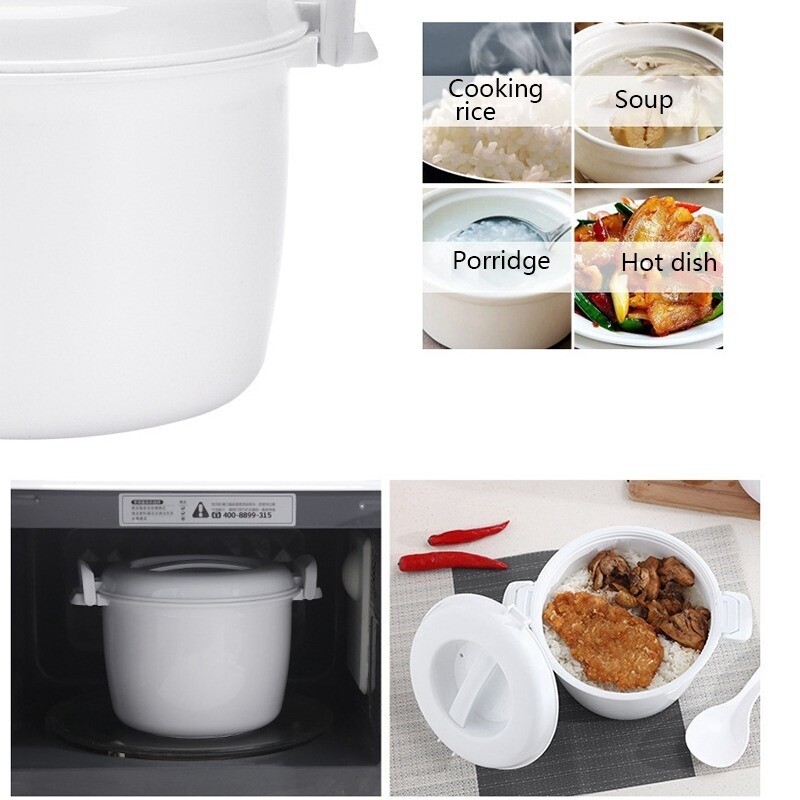 Microwave Rice Cooker Multifunction Small Lunch Container Microwave ...