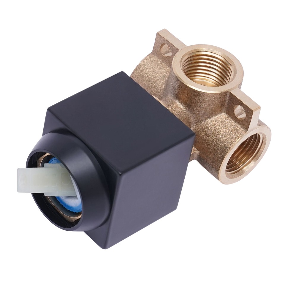 Shower Tap Control Valve Brass +Handle Bathroom Hot/Cold Mixer Faucet ...