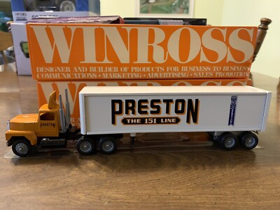 Windows Preston Trucking 151 Line 1:64 scale Tractor Trailer Semi Truck ...