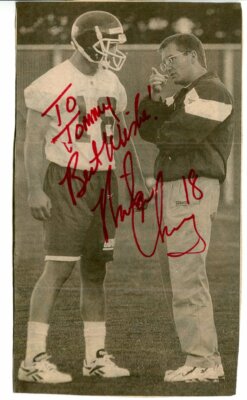 MIKE CHERRY NFL football player NY GIANTS signed AUTOGRAPH 8292 | eBay