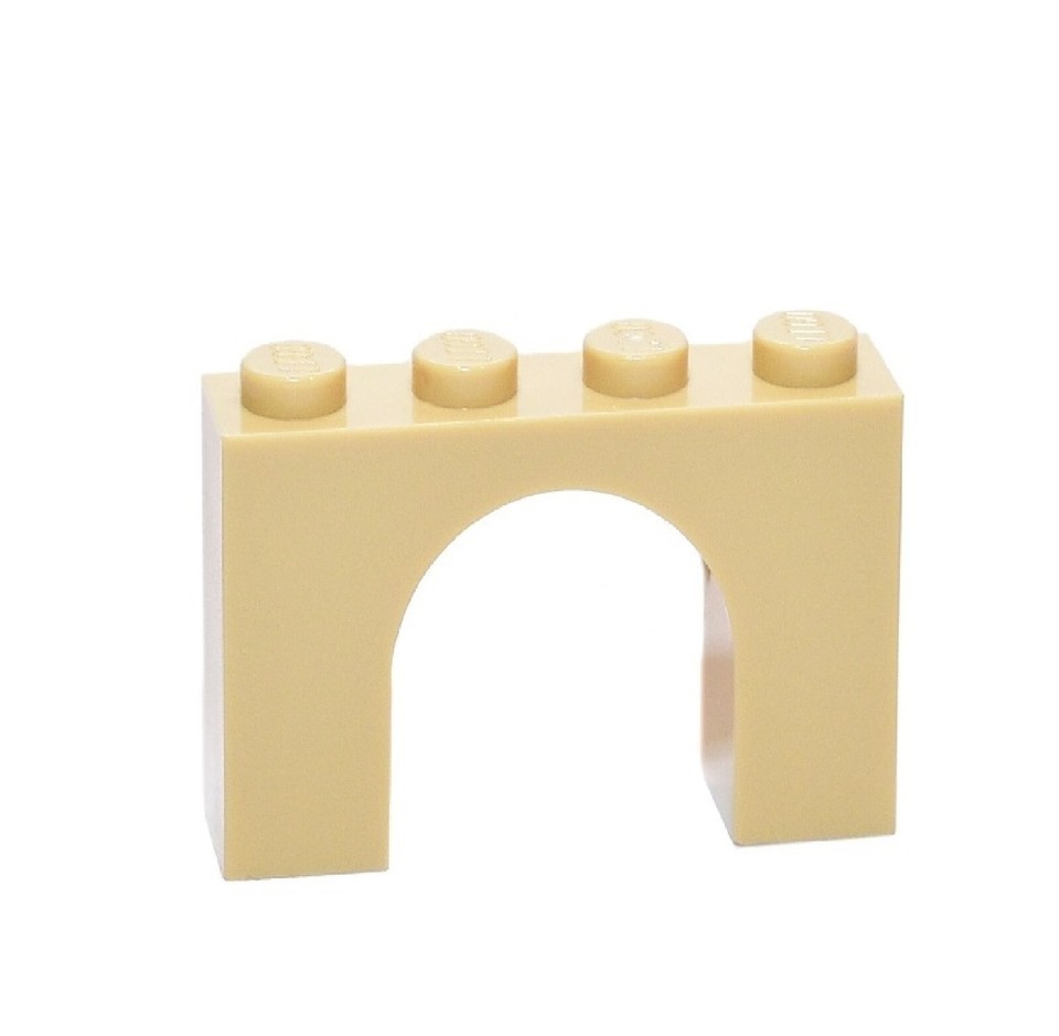 LEGO ARCH 4x2 (2x4) x10 pieces # LIGHT TAN # bridge window wall castle ...