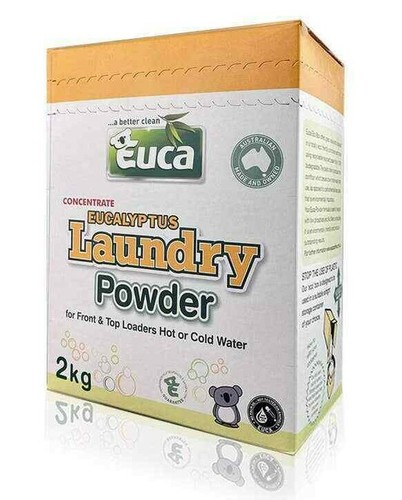Euca Laundry Powder 2kg Eucalyptus Oil 100% Active Front & Top Loader ...