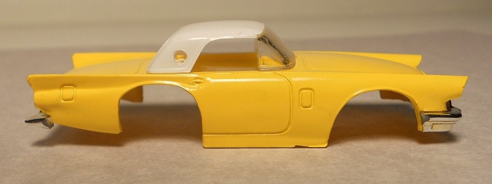 Vintage TYCO Yellow '57 T-Bird FORD THUNDERBIRD HO Slot Car Body fits ...