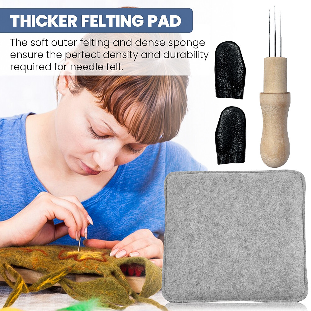 4pcs Home Finger Cots With Pad Needle Felting Kit Professional Reusable ...