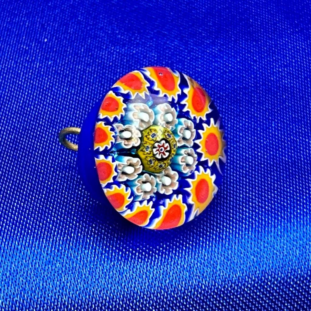 Vintage John Gooderham Cane Flowers Paperweight Glass Button | eBay