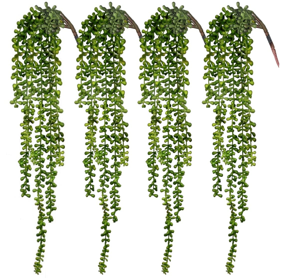 4pcs Fake Hanging Plants, String of Pearls Artificial Hanging ...