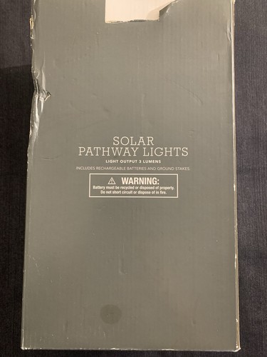 Threshold Quality and Design Solar Pathway Lights 6 Pack Black Finish ...